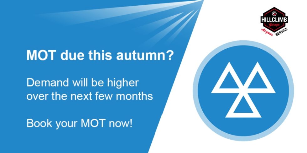 Book your Autumn MOT early - Hillclimb